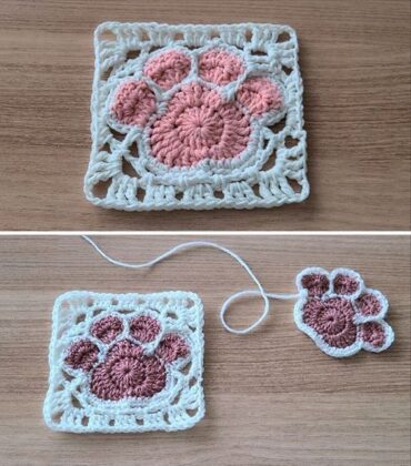 Crochet a Paw Print Coaster – Pattern