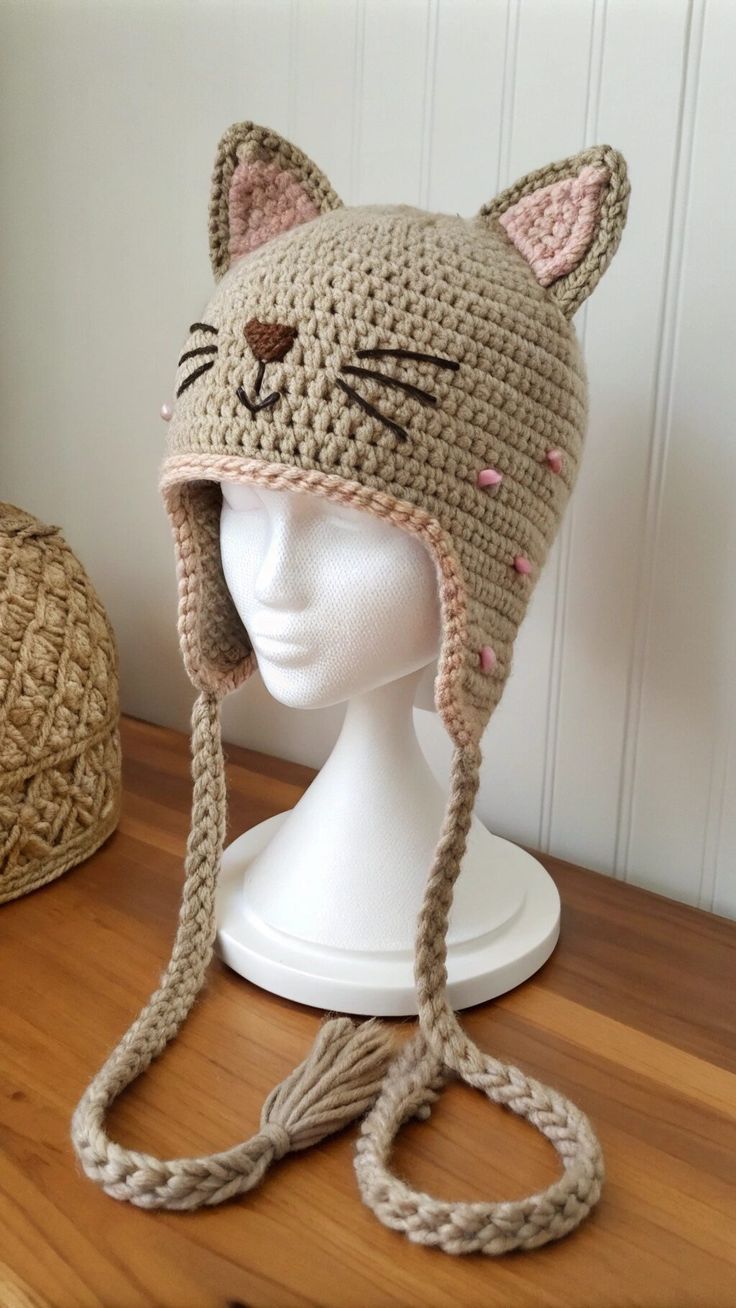 Crochet Cat Ear Beanie - TUTORIAL