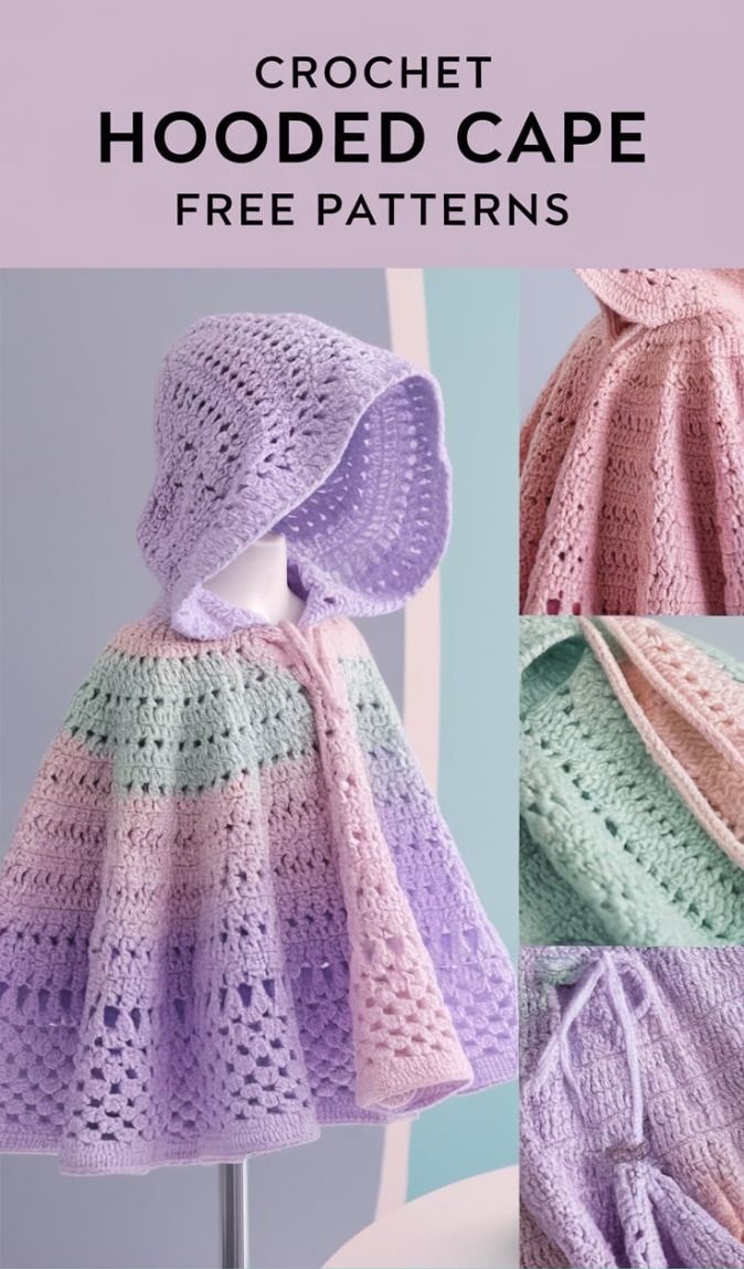 Crochet Hooded Cape – TUTORIAL